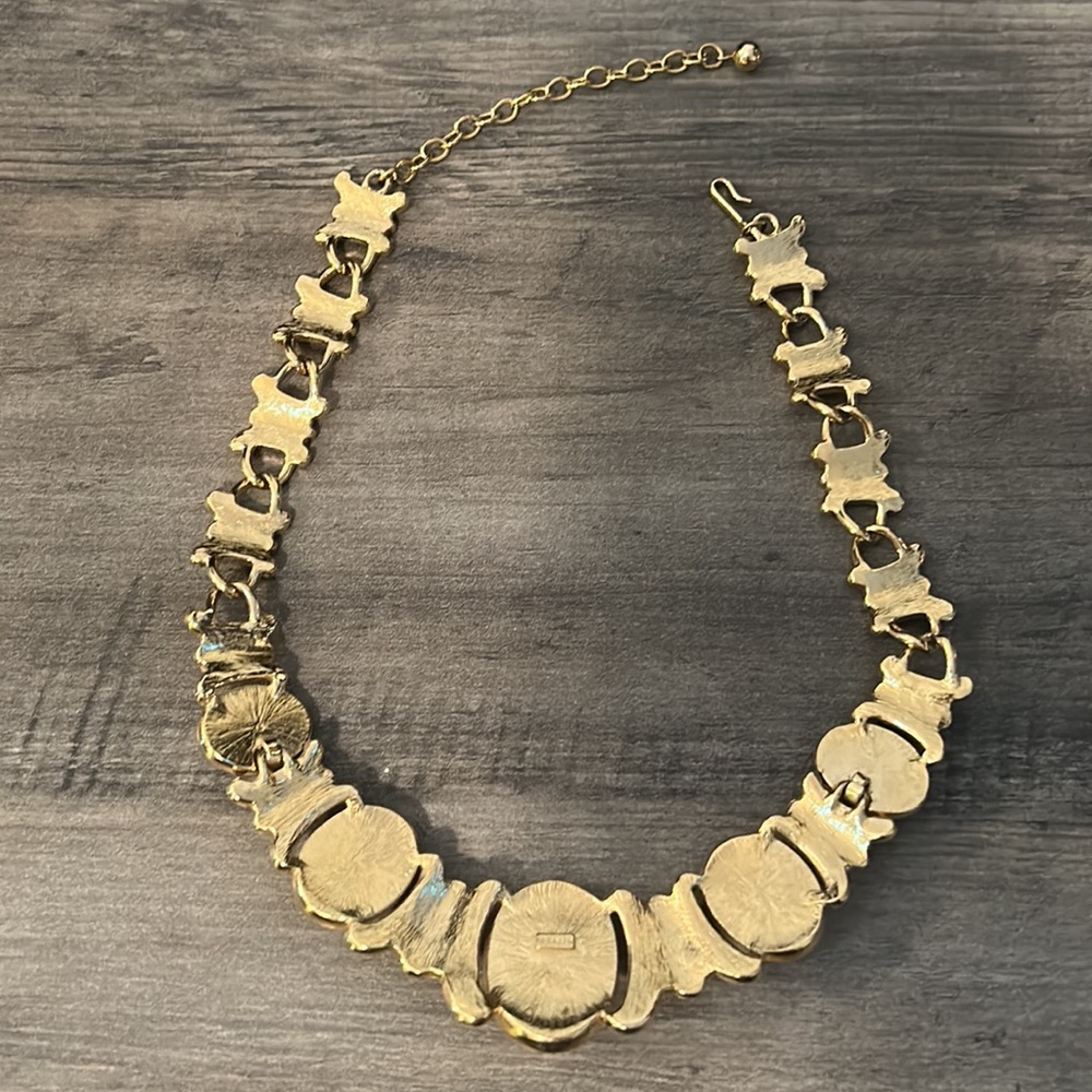 Trifari Vintage 1980s Chunky Gold Statement Necklace … - Gem